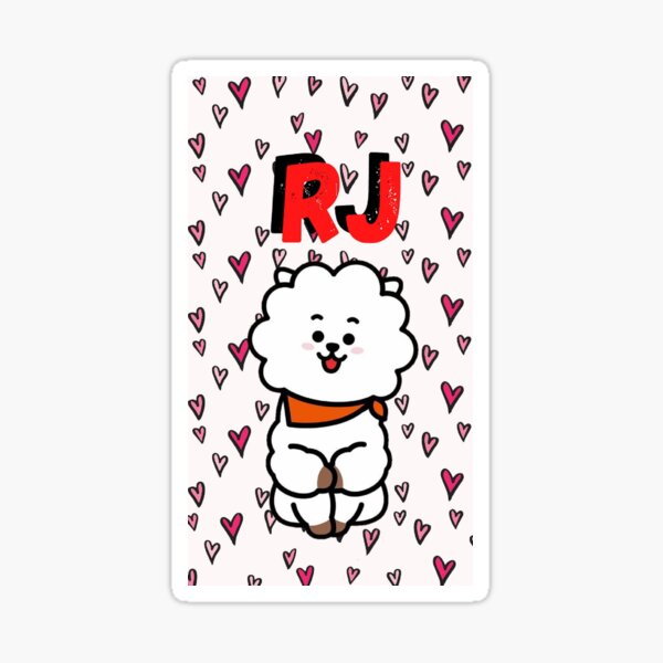 "BTS BT21 RJ LOVE" Sticker for Sale by BTSILGOB | Redbubble