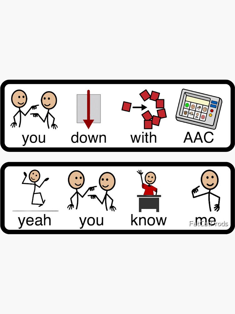"You down with AAC, yeah you know me" Sticker for Sale by FatCatProds ...