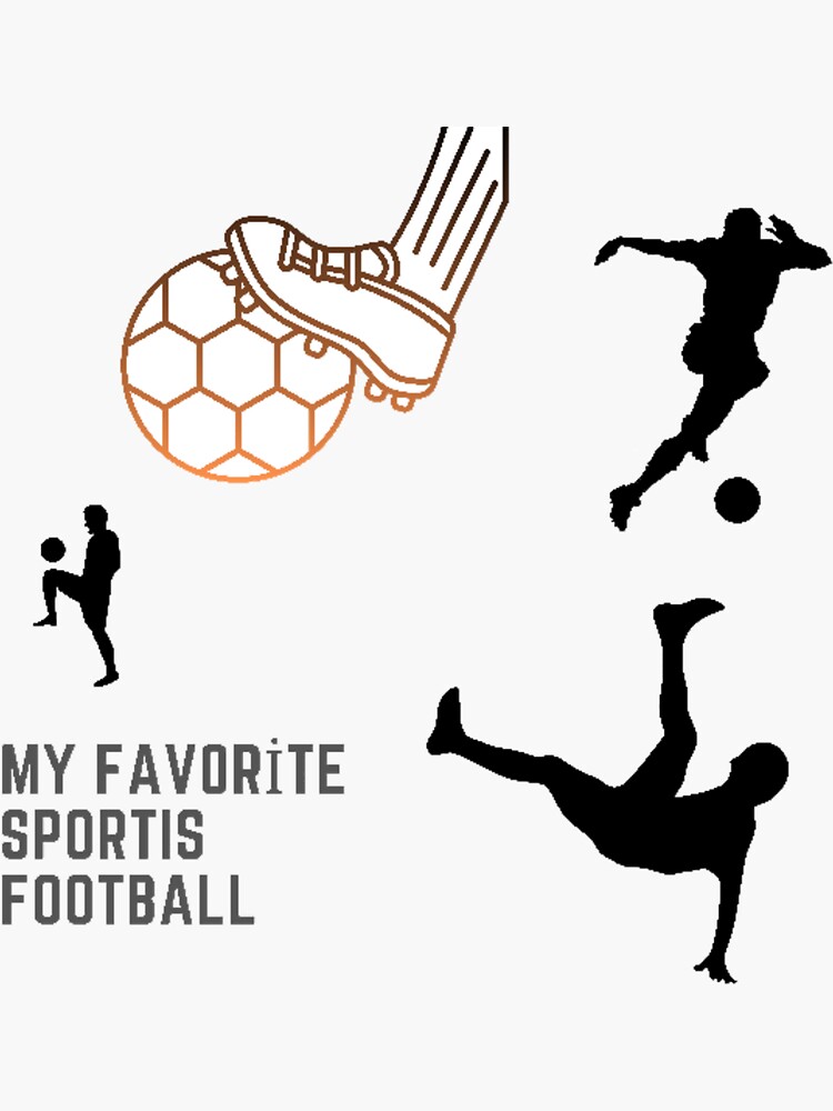 "Football Sticker, Sports Sticker, Soccer Sticker " Sticker for Sale by ...