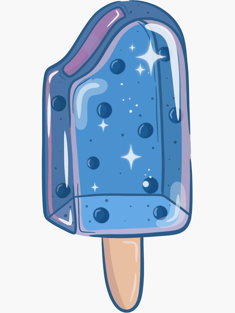 " Aesthetic Blue Popsicle Art" Sticker for Sale by GraphicsByGabby ...