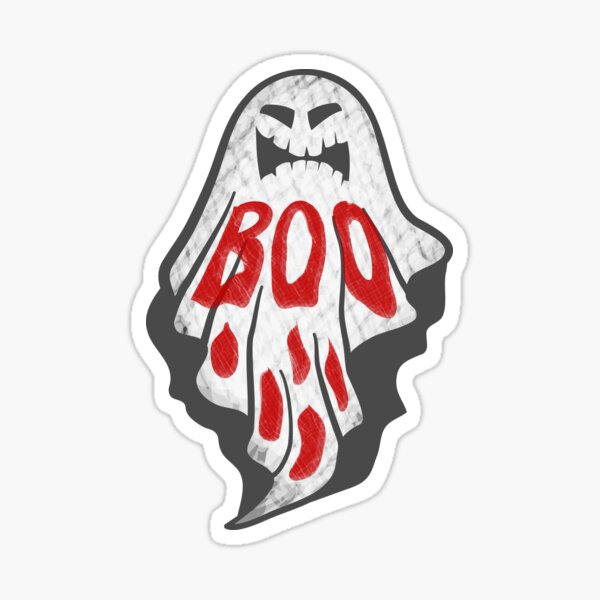 "Scary ghost stained with blood " Sticker for Sale by ReflectedCrafts ...