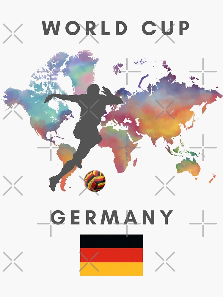 "World Cup Classic T-Shirt - World Map Design" Sticker for Sale by ...