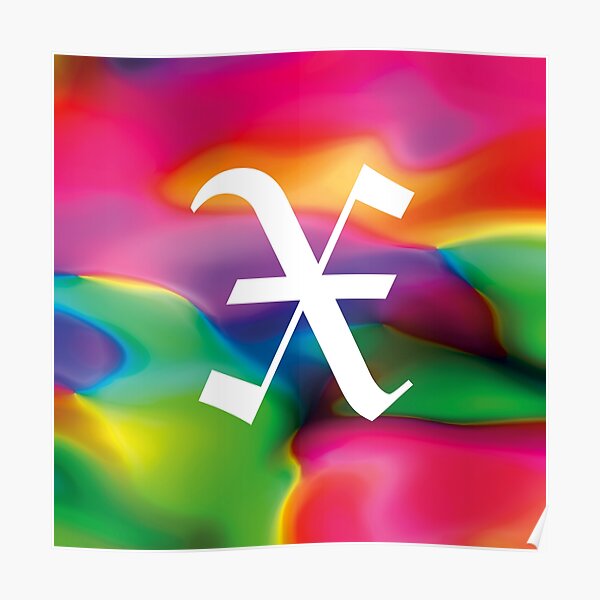 "Alphabet Flower Power "X"" Poster by Hell-Prints | Redbubble
