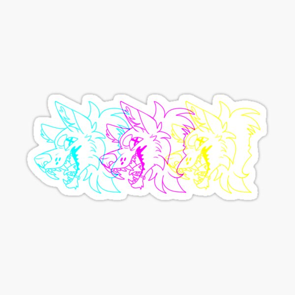 "Furry Glitch" Sticker for Sale by Queen-Rosaleen | Redbubble