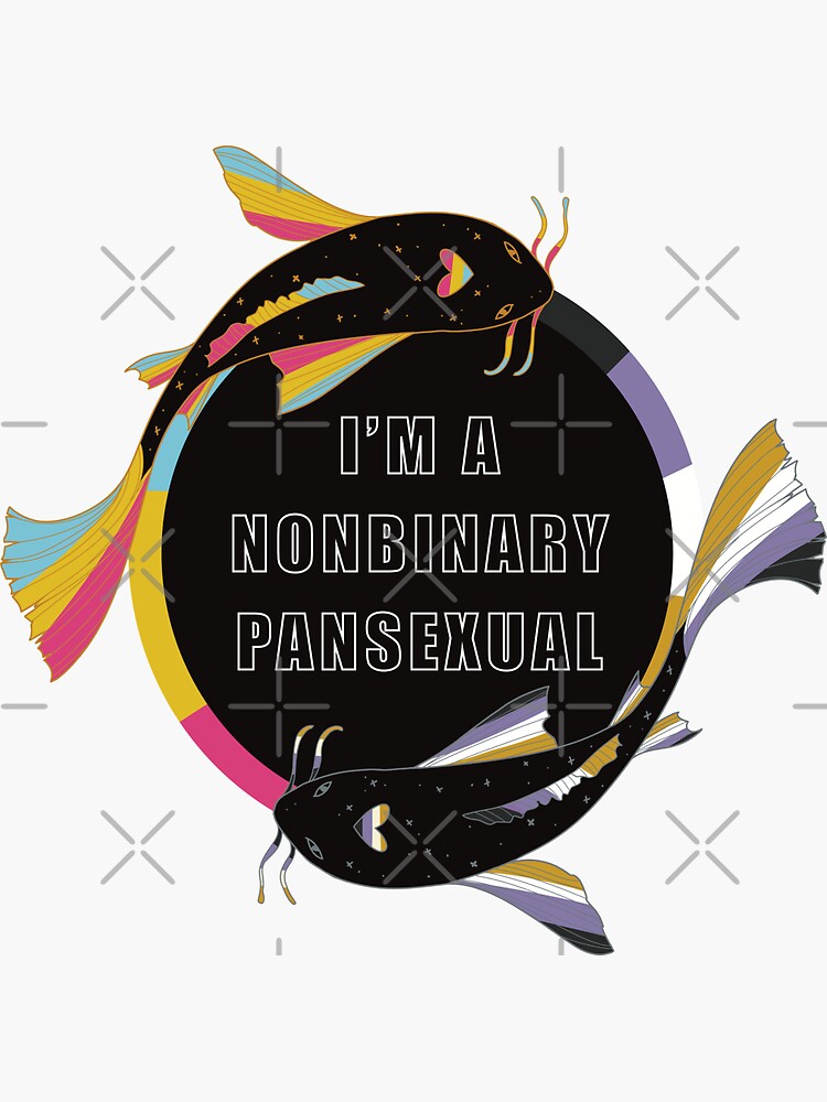 "Nonbinary and Pansexual Koi Fish" Sticker for Sale by Yourinnemagick ...
