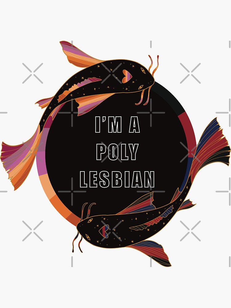 "Polyamorous and Lesbian Koi Fish" Sticker for Sale by Yourinnemagick ...