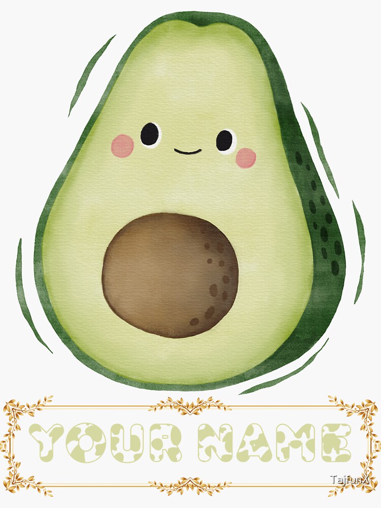 "Avocado With The Name of The Best Personalized Gift" Sticker for Sale ...