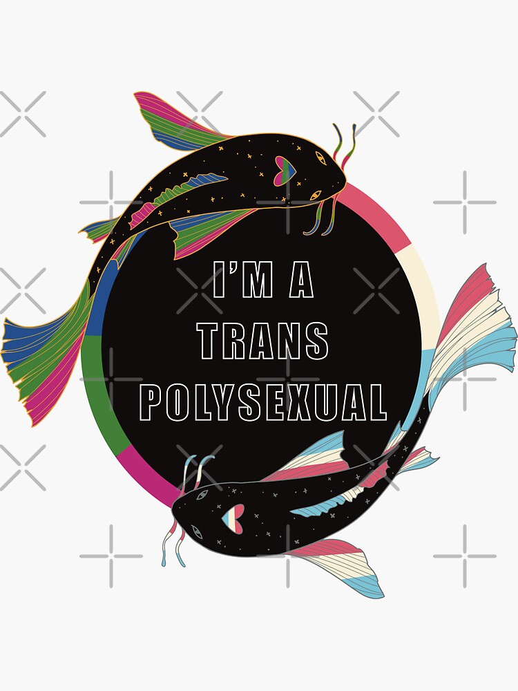 "Trans and Polysexual Koi Fish" Sticker for Sale by Yourinnemagick ...