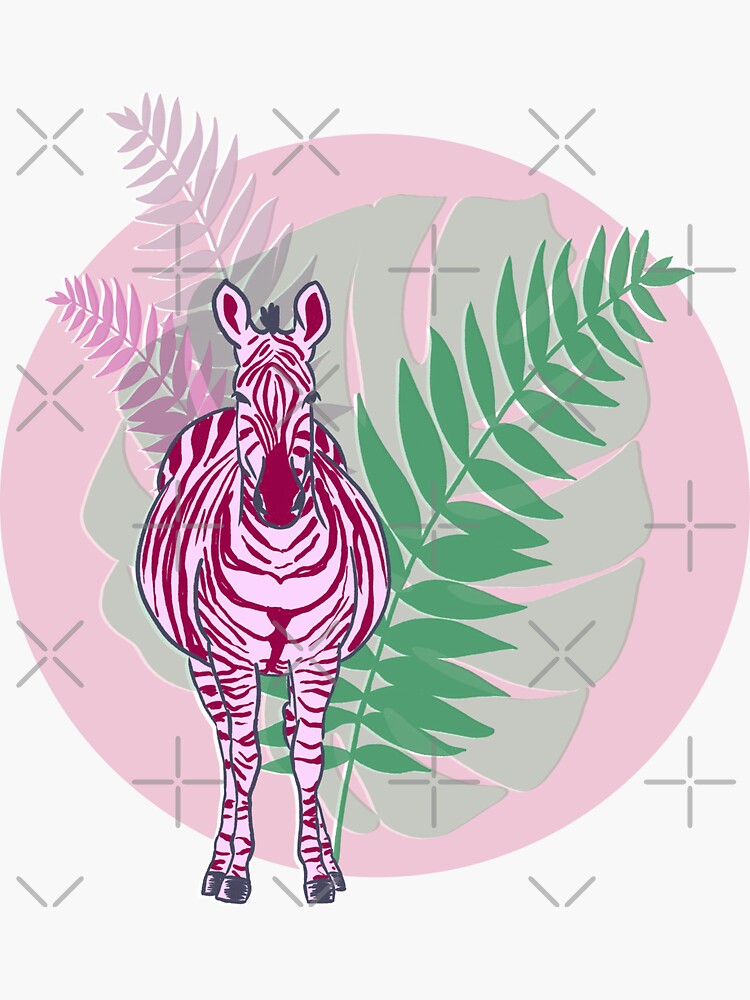 "jungle zebra" Sticker for Sale by Mustershop | Redbubble