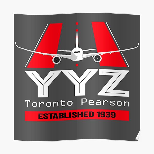 "YYZ Toronto Pearson Canada Airport - Plane Design" Poster for Sale by ...
