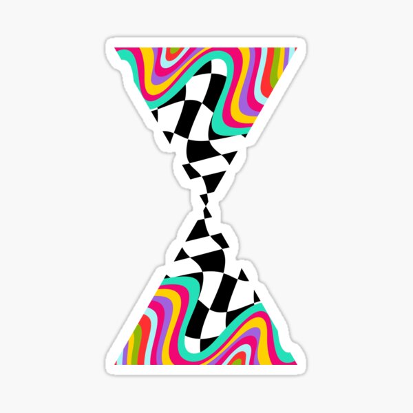 "Trippy Time - Optical Illusion Colourful with Black and White Sand ...