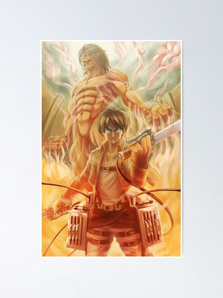"eren jaeger" Poster for Sale by nitatou9 | Redbubble