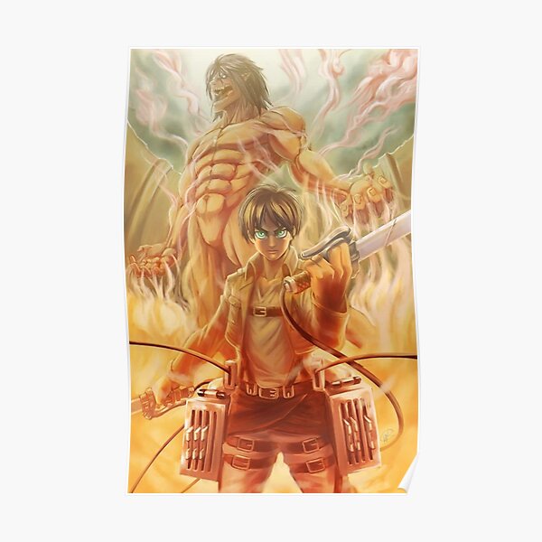"eren jaeger" Poster for Sale by nitatou9 | Redbubble
