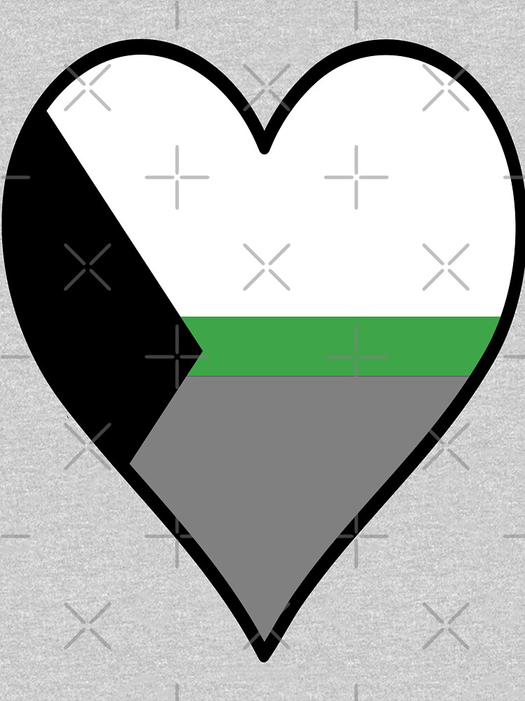 "DemiRomantic Flag Heart - Black" T-shirt by F-PhantomArt | Redbubble