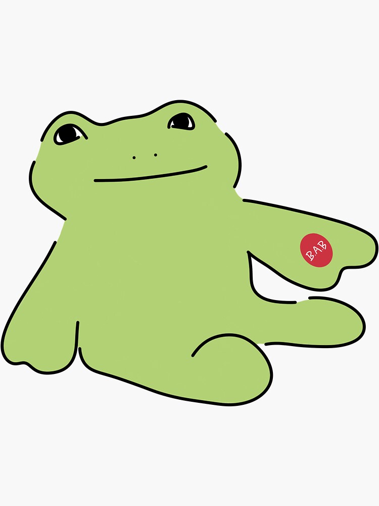 "BAB spring green frog " Sticker for Sale by stomi | Redbubble