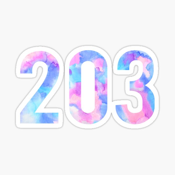 "203" Sticker for Sale by hailsteviee | Redbubble