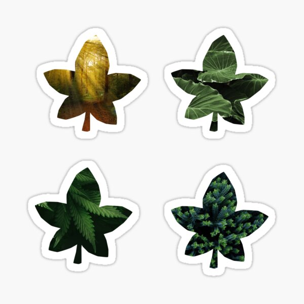 "Nature Background Theme Leaf Pack" Sticker for Sale by Designs-io ...