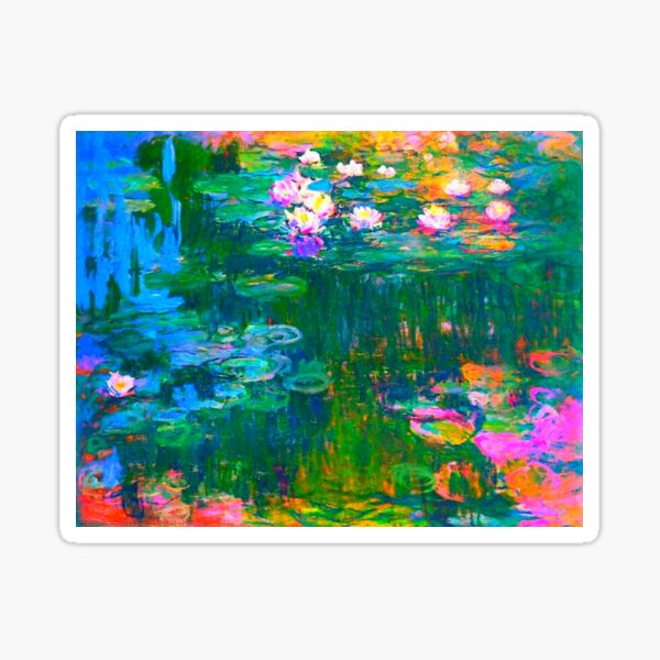 "Claude Monet Water Lilies , artwork by Claude Monet " Sticker for Sale ...
