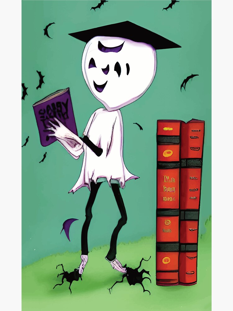 "Library Boo Crew Halloween" Sticker for Sale by aquarius-rising ...