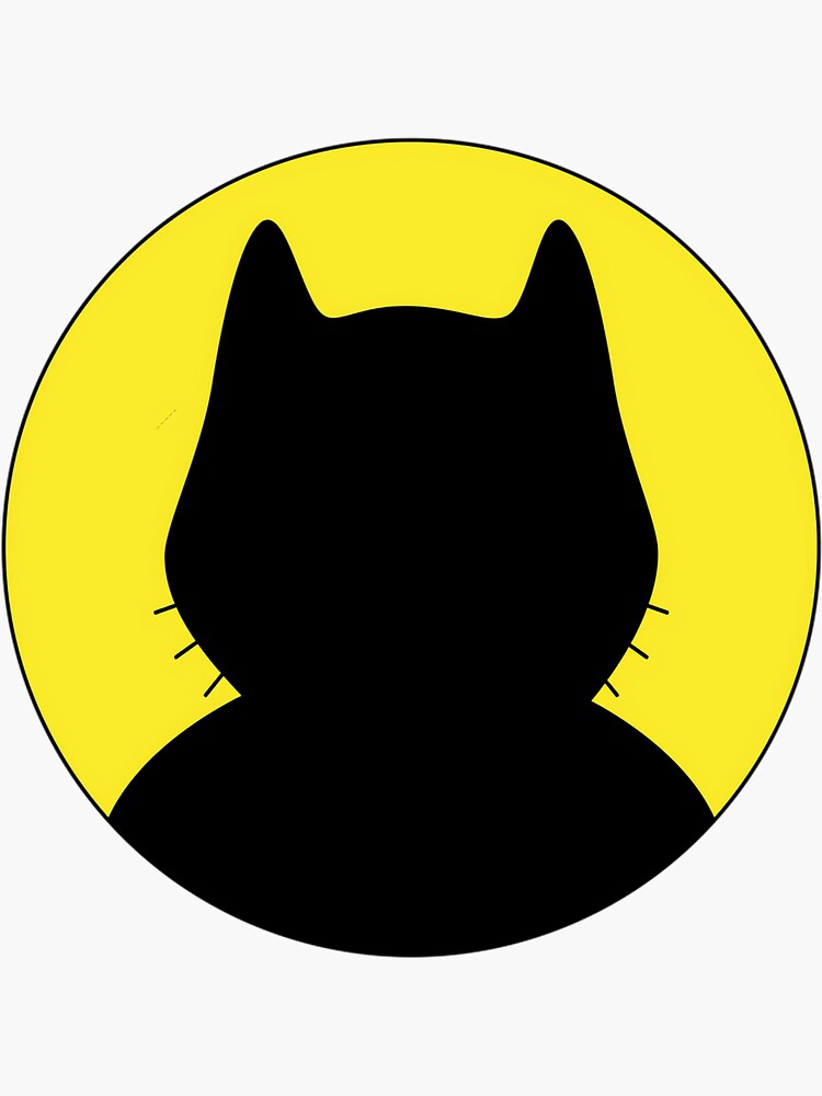 "CATSIGNAL GATISEÑAL CAT SIGNAL - BAT-SIGNAL CAT VERSION" Sticker for ...