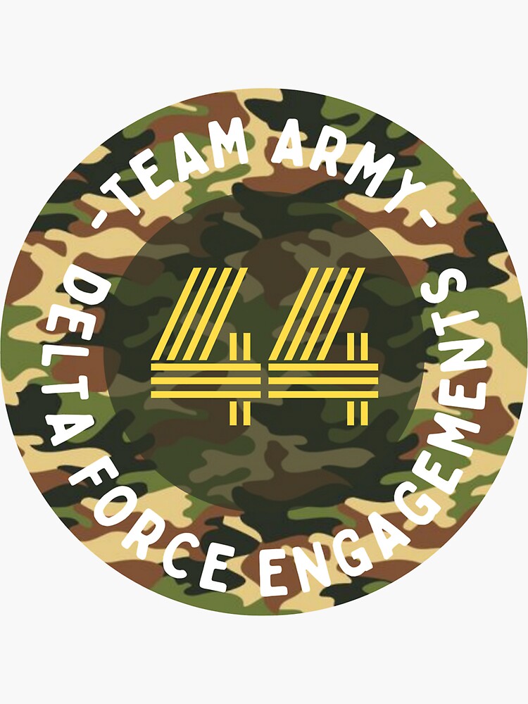 "Team army delta force engagements 44" Sticker for Sale by HamzaDT ...