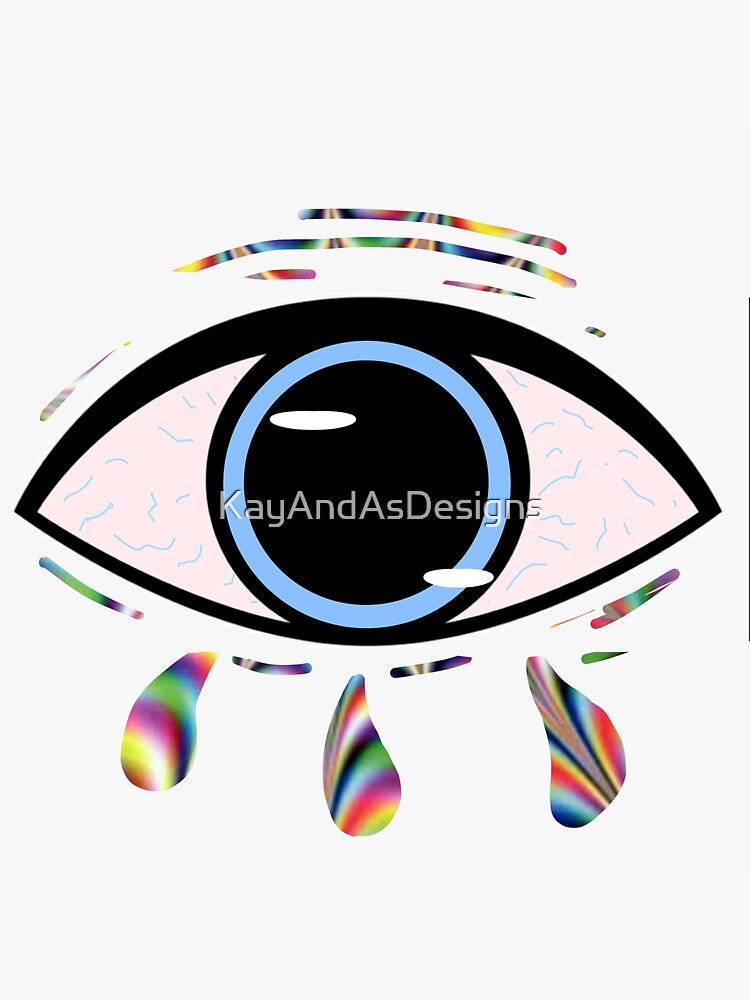 "THE DRIPPY EYE" Sticker for Sale by KayAndAsDesigns | Redbubble