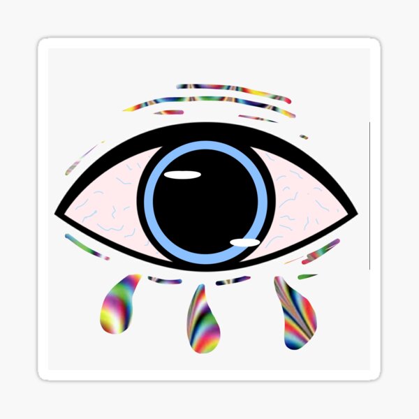 "THE DRIPPY EYE" Sticker for Sale by KayAndAsDesigns | Redbubble
