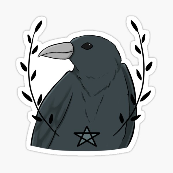 "Crow b/w" Sticker for Sale by Cre0n | Redbubble