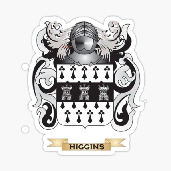 "higgins family crest" Sticker for Sale by Brokies | Redbubble