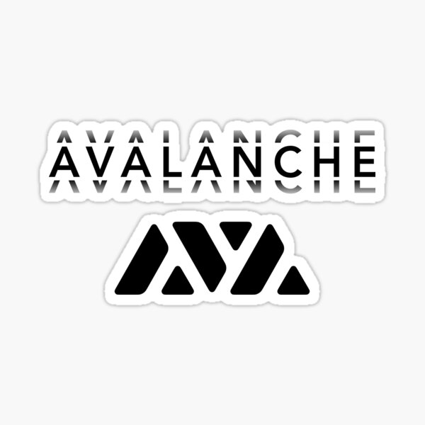 "Avalanche AVAX Crypto Altcoin - Triple Logo" Sticker for Sale by ...