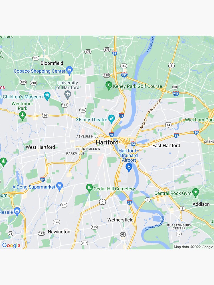 Lámina fotográfica «Hartford, Estados Unidos, cartografía del mapa» de ...