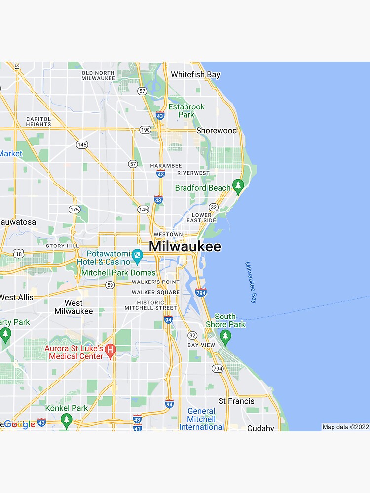 "Milwaukee, United States, Map Carthography" Poster for Sale by ...