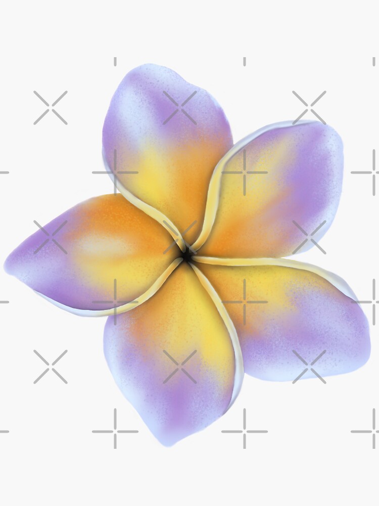"Plumeria Flower" Sticker for Sale by MonikaSimona | Redbubble