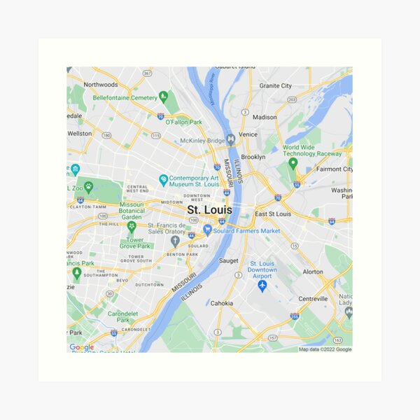 "Saint Louis, United States, Map Carthography" Art Print for Sale by ...