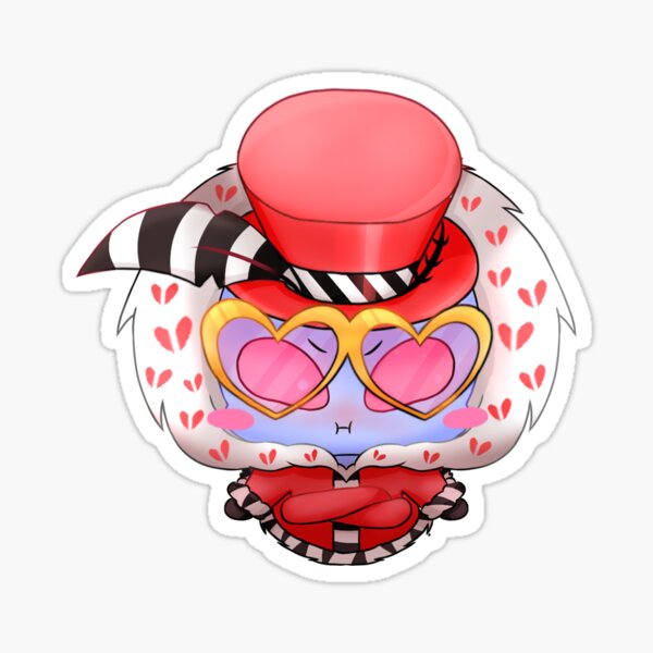 "Hazbin Hotel Valentino Chibi ANGY" Sticker for Sale by goatgoesmbe ...