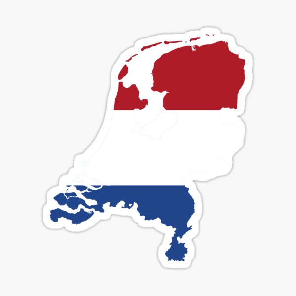 Flag Map Of The Netherlands Sticker For Sale By Mo91 Redbubble