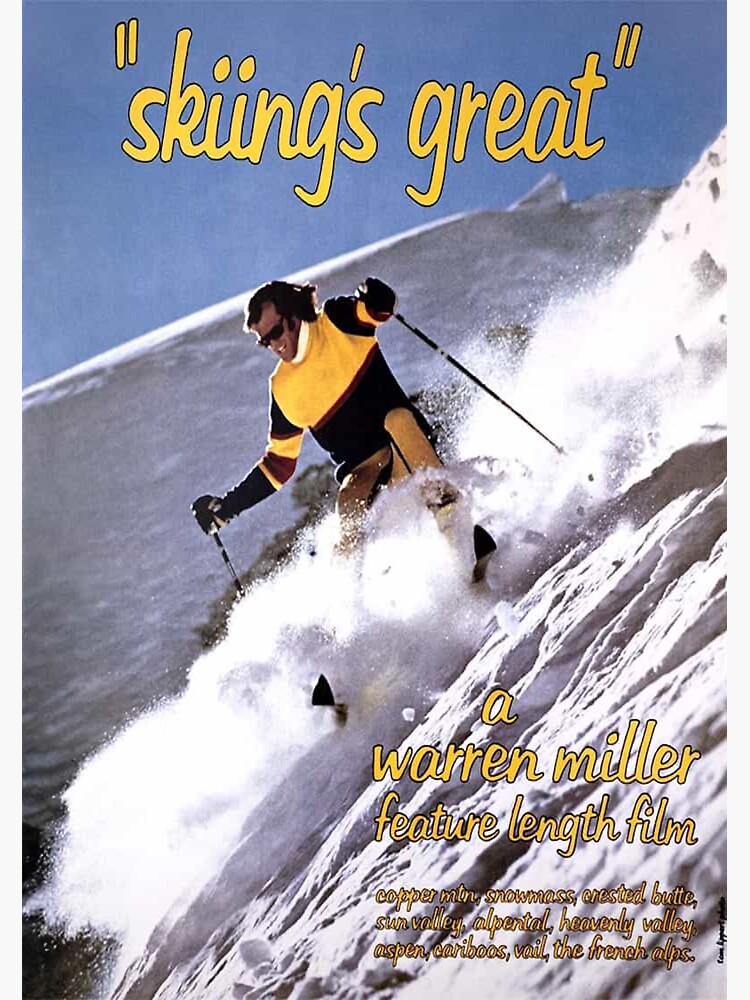 "Skiing's Great - Warren Miller ski poster" Sticker for Sale by heymate ...