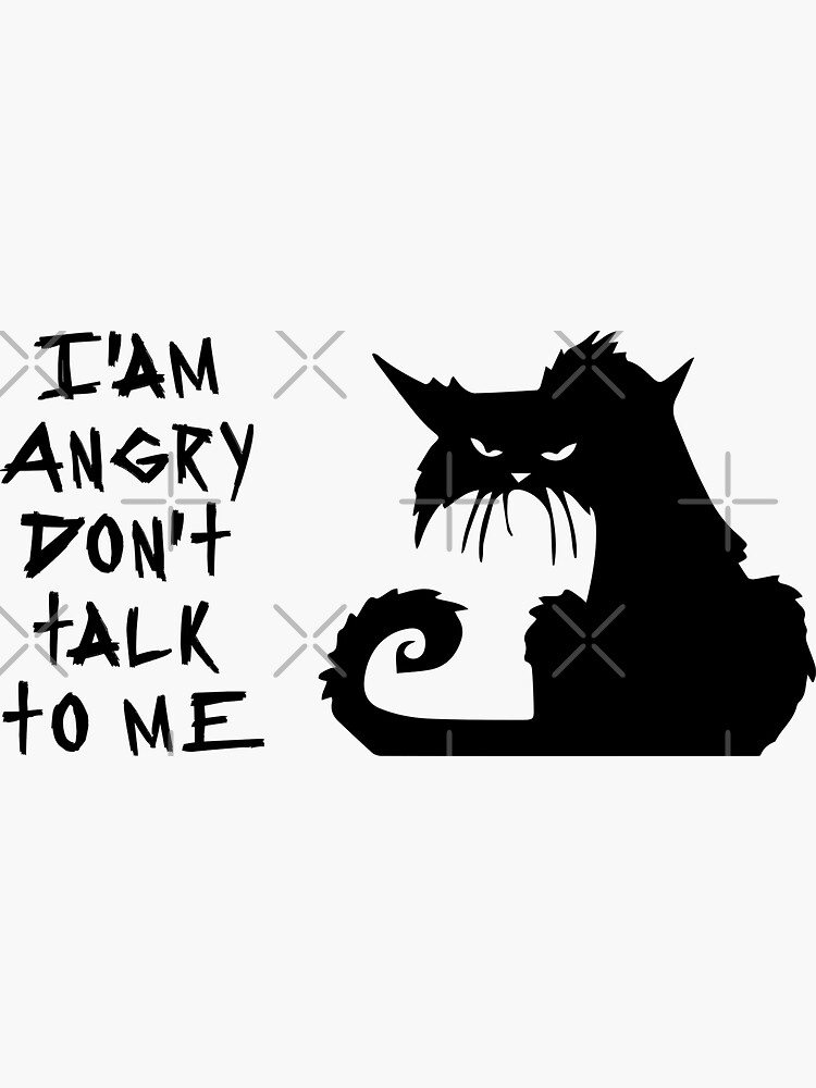 "Angry Cat" Sticker for Sale by MagiqueStickers | Redbubble