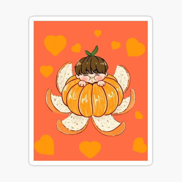 "BTS Suga Orange " Sticker for Sale by BTSILGOB | Redbubble