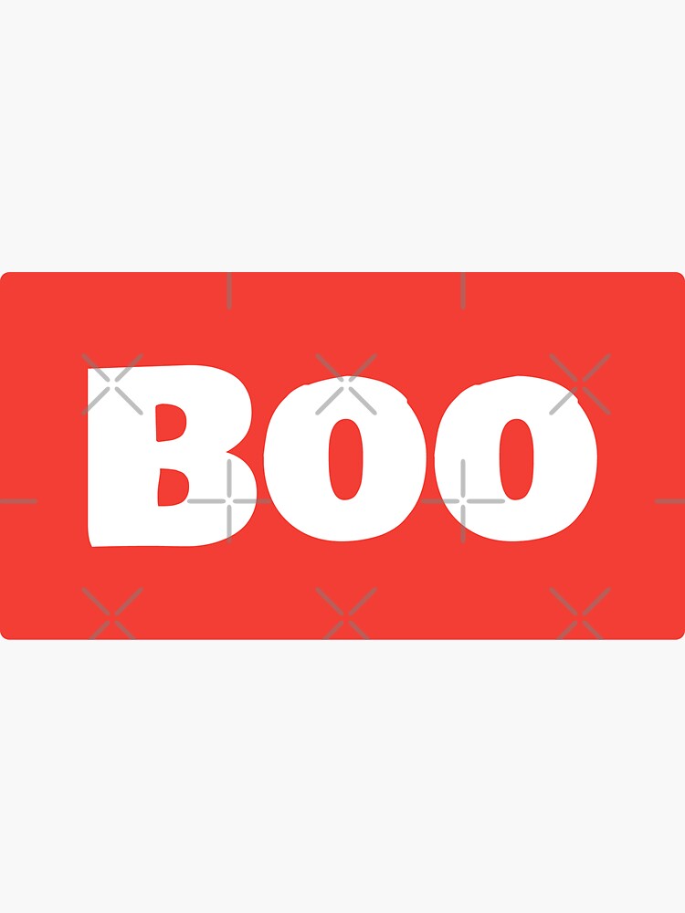 "Boo - red scare sticker" Sticker for Sale by PinkFloydTiels | Redbubble