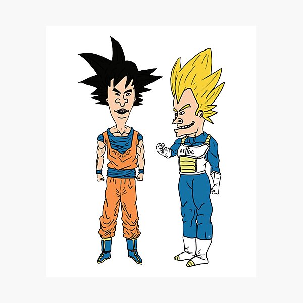 "Beavis And Butthead x Dragon Ball And Son Goku" Photographic Print for ...