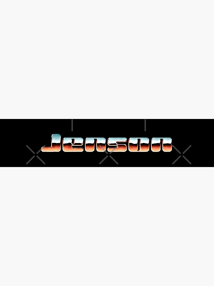 Jenson Name - Cool 80s Retro Chrome Design Premium Matte Vertical Poster