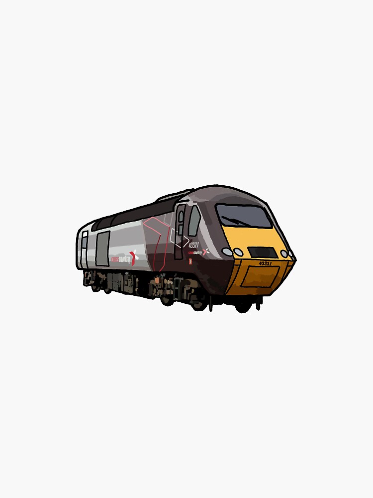 "Class 43 HST Locomotive XC Livery" Sticker for Sale by railtechnical ...