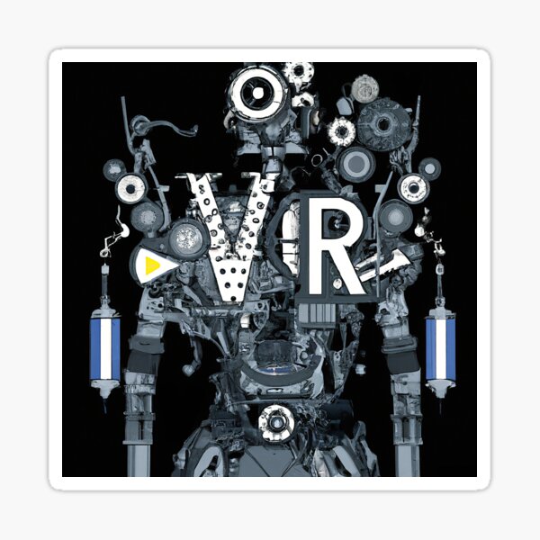 "Neon Bot" Sticker for Sale by VisionaryRobots | Redbubble