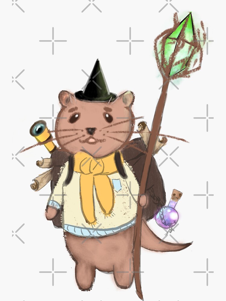 "Yer a wizard otter!" Sticker for Sale by TheArtNouk | Redbubble