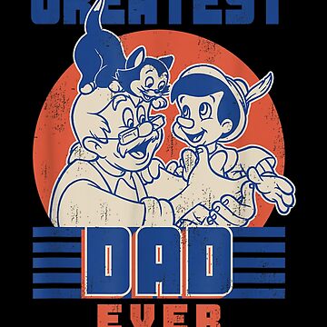 "Pinocchio and Geppetto Greatest Dad Ever No Lie " Sticker for Sale by ...