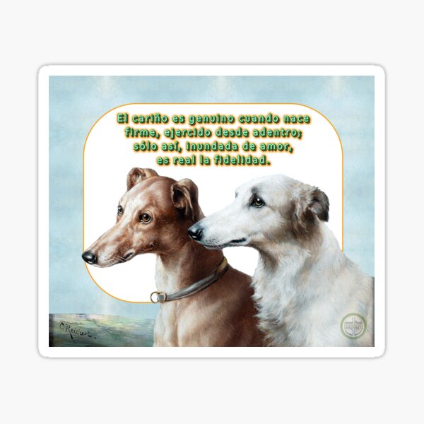 "Two noble and beautiful Greyhounds" Sticker for Sale by InnovArte ...