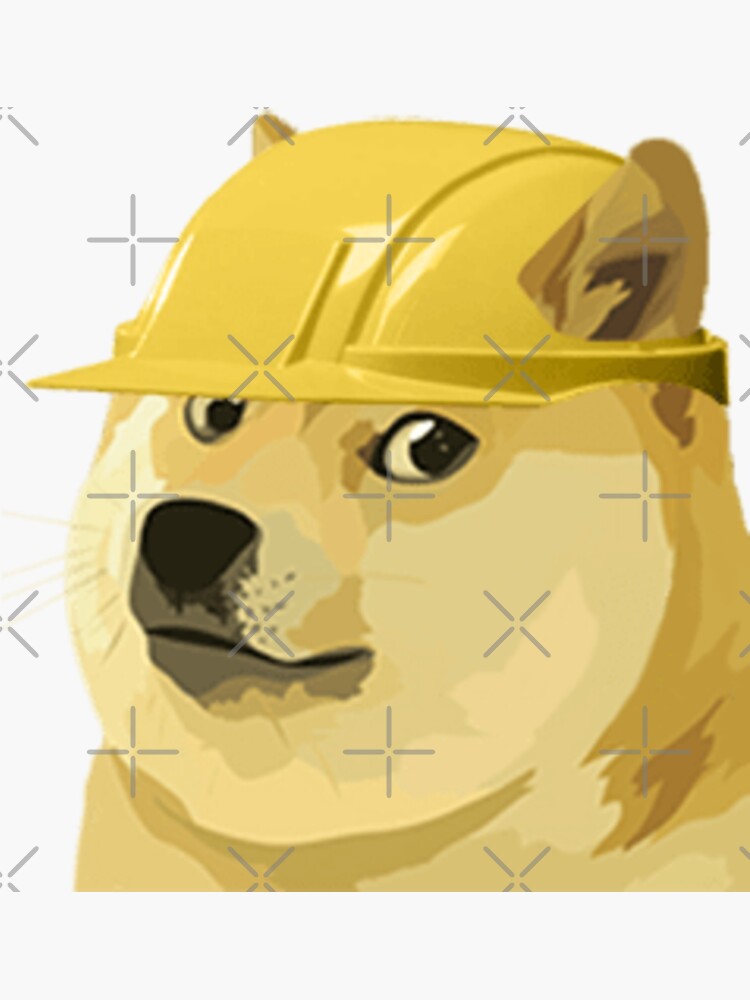 "Construction Doge" Sticker for Sale by jamcaYT | Redbubble