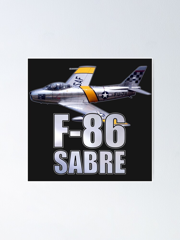 "North American F86 Sabre Fighter Jet Illustration" Poster for Sale by ...