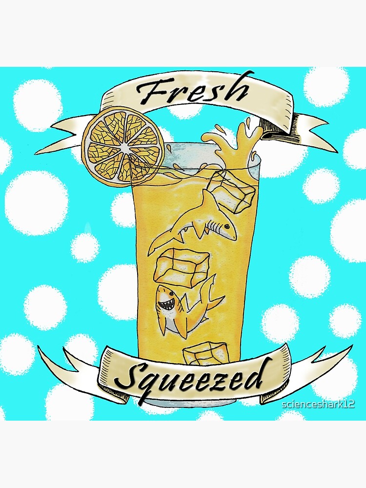 "Polka Dotted Fresh Squeezed Lemonade Sharks" Poster by scienceshark12 ...